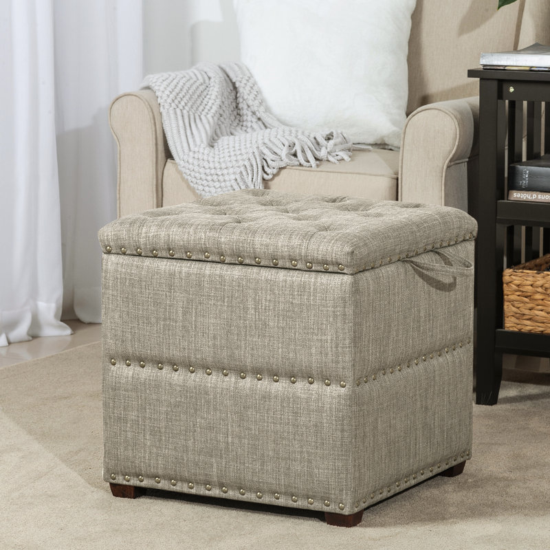 Canora Grey Mulloy 17.7 Wide Tufted Square Storage Ottoman Reviews Wayfair